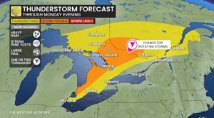 Severe storm risk could upend outdoor plans Monday in Ontario ...